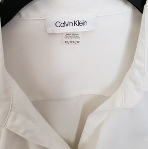 Calvin Klein | Tops | Calvin Klein Ruffled Button Front Top | Poshmark